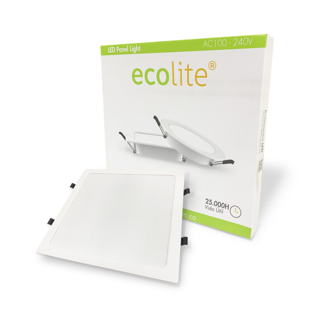 Panel LED back light cuadrado 24W de incrustar ECO300SLSQ24 - Ecolite