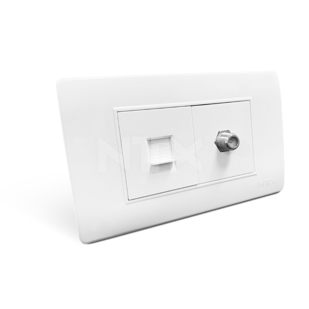 Toma Televisión + Toma Teléfono N-1TV1TEL | 2025 | Ecolite